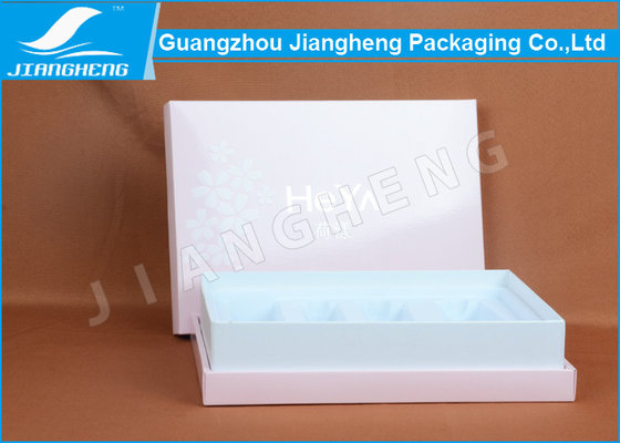 Pink Cardboard Paper Cosmetic Packaging Boxes With EVA Foam Insert Padding