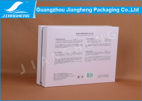 Pink Cardboard Paper Cosmetic Packaging Boxes With EVA Foam Insert Padding