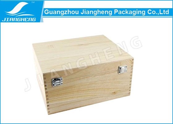 Customized Original Colour Wooden Gift Box No Printing For Keepsake Packaging