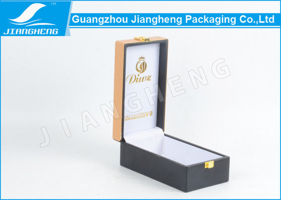Rectangle PU Leather Essential Oil Packaging Boxes With Logo Gold Hot Stamped