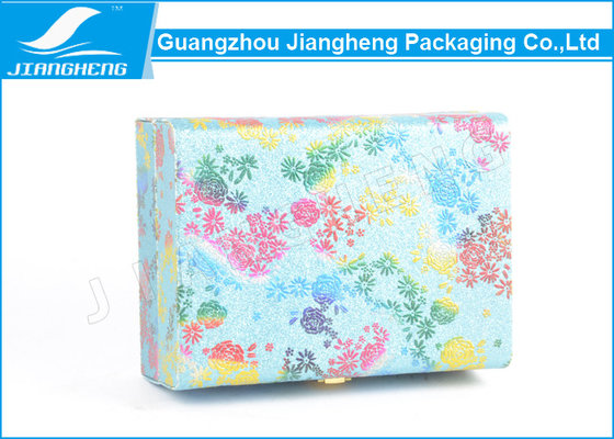 Dull Polish Colorful PU Leather Perfume Gift Boxes With Gold Lock Design