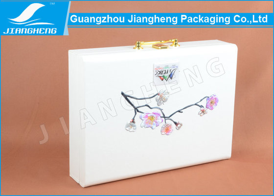 White PU Leather Gift Box 3D Printing Traditional Classical Style Custom Gift Boxes