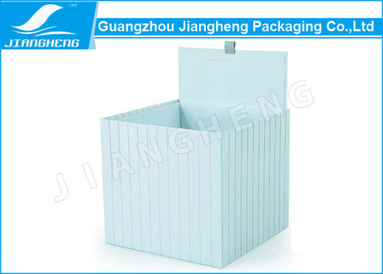 Empty Cardboard Paper Flower Gift Boxes Square Shape Full Color Printed