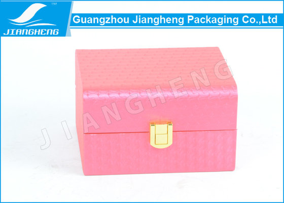 Water Red Color Perfume Packaging Boxes Pretty MDF / Texture leather Material