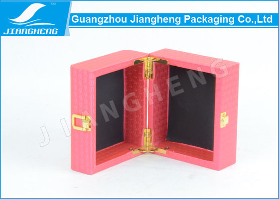 Water Red Color Perfume Packaging Boxes Pretty MDF / Texture leather Material