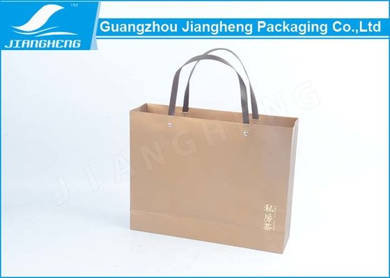 Promotional Medium Kraft Paper Packaging Bags For Shopping SGS Certification