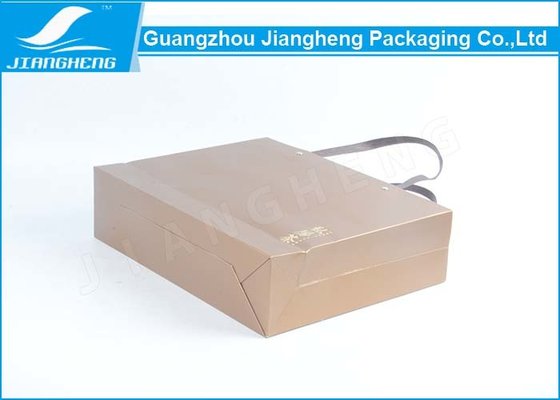 Promotional Medium Kraft Paper Packaging Bags For Shopping SGS Certification