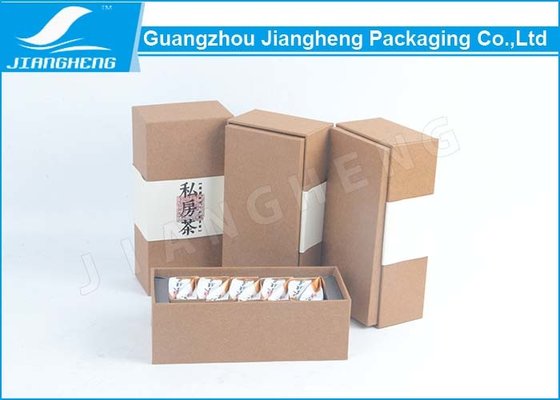 Disposable Kraft Paper Tea Gift Boxes , Luxury Unique Tea Packaging Boxes