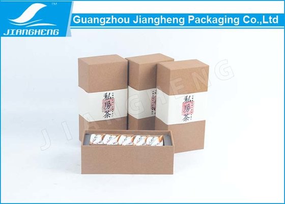 Disposable Kraft Paper Tea Gift Boxes , Luxury Unique Tea Packaging Boxes