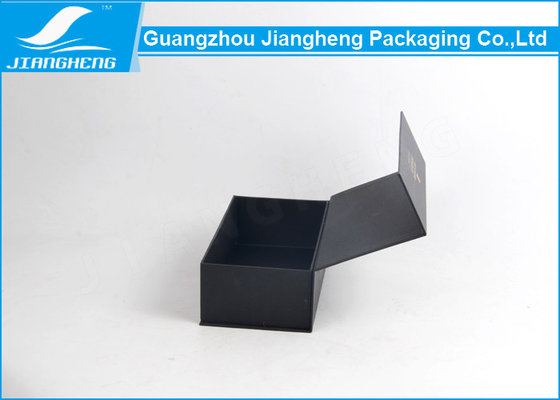 Black Texture Paper Gift Tea Box , Foldable Packaging Rigid Paper Tea Storage Box