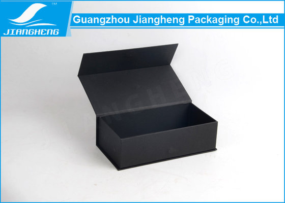 Black Texture Paper Gift Tea Box , Foldable Packaging Rigid Paper Tea Storage Box