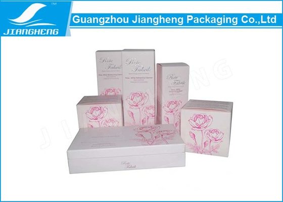 CMYK Printing Silver Paper Packing Box For Cosmetic / Skin Care Packaging