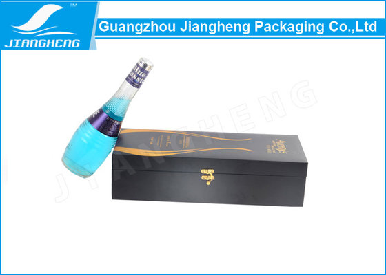 Matte Lamination Recycled Wine Packing Boxes Wooden Gift Boxes With Foam Insert