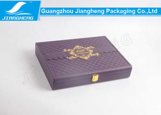 Middle Size Personalised Leather Box OEM Design Packaging Box With Gold Lock