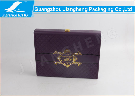 Middle Size Personalised Leather Box OEM Design Packaging Box With Gold Lock