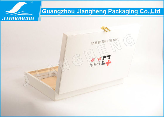 Jewelry , Perfume , Cosmetic PU Leather Gift Box Luxury Packaging With Lock