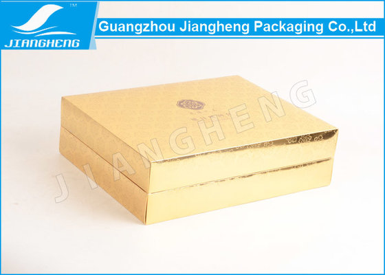 Gold UV Pattern Cardboard Paper Perfume Gift Boxes With Customized Design