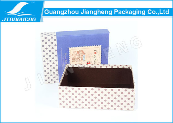 CMYK Printing Cardboard Candy Gift Boxes Blue Paper Printing With Dot Design