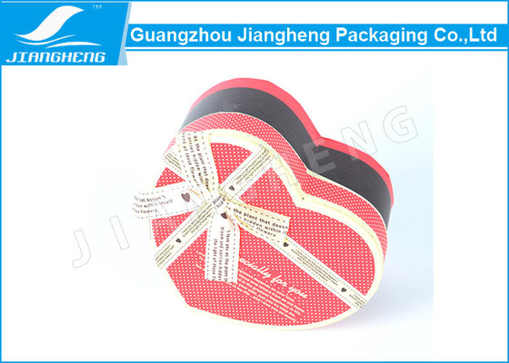 UV Printing Cardboard Gift Boxes , Heart Shaped Chocolate Box Packaging