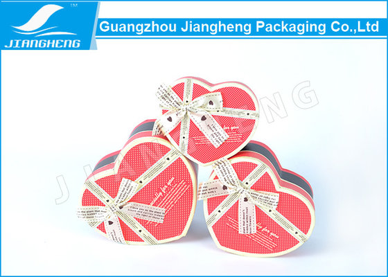 UV Printing Cardboard Gift Boxes , Heart Shaped Chocolate Box Packaging