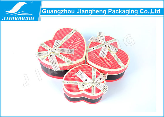 UV Printing Cardboard Gift Boxes , Heart Shaped Chocolate Box Packaging