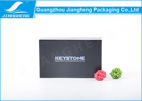 SGS Approval Essential Oil Packaging Boxes Book Shape Black Gift Paper Cardboard