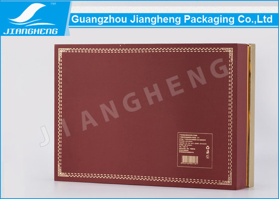Matt / Glossy Lamination Red Cardboard Gift Boxes For Skin Care Gift Set