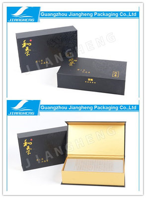 Art Paper Cosmetic / Perfume Packaging Boxes Hot Stamping Embossed Book Shape