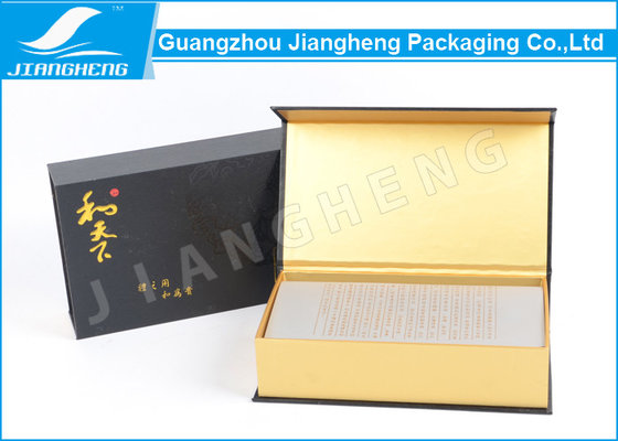 Art Paper Cosmetic / Perfume Packaging Boxes Hot Stamping Embossed Book Shape
