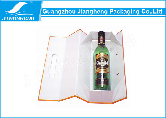 Cardboard Coated Paper Foldable Colorful Wine Bottle Packaging Boxes For Gift