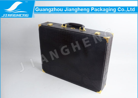 Popular Leather Gift Box Perfume Gift Set Suitcase Box With Handle / Locks