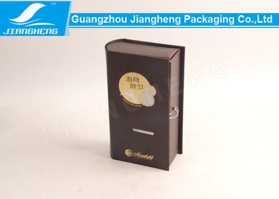 Classical Cardboard Packing Boxes Book Shape Storage Box Foil Stamping Printing