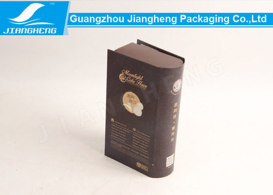 Classical Cardboard Packing Boxes Book Shape Storage Box Foil Stamping Printing