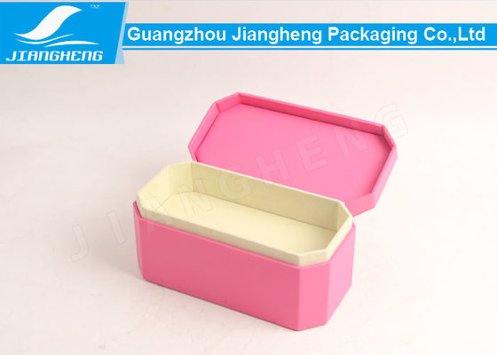 Elegant Small Leather Gift Box Luxury PU Leather Storage Box Pink Color