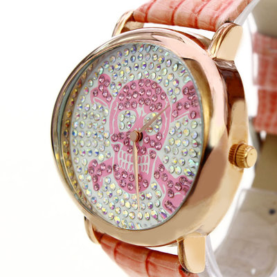 Fashion Leather Band Analog Quartz Watch , Waterproof Wrist Watch