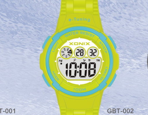 Waterproof Round Sporty Self Calibrating Digital Wrist Watches For Women