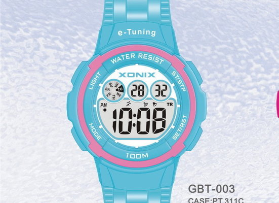 Waterproof Round Sporty Self Calibrating Digital Wrist Watches For Women