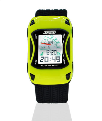 Trendy Kids Love LCD Analogue Watch With Silicone Soft Strap
