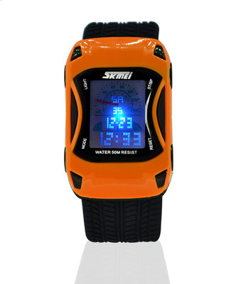 Trendy Kids Love LCD Analogue Watch With Silicone Soft Strap
