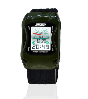 Trendy Kids Love LCD Analogue Watch With Silicone Soft Strap