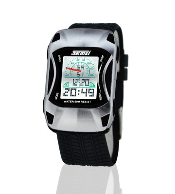 Trendy Kids Love LCD Analogue Watch With Silicone Soft Strap