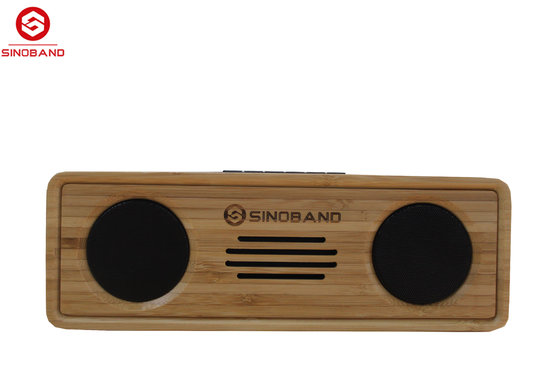 10watt Wireless Stereo Bluetooth Speakers, Handmade Bamboo Clear Hi-fi Sound
