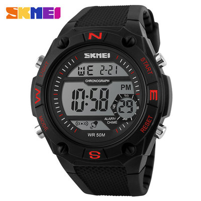 Black 5ATM Waterproof Multifunction Sport Watch For Teenagers DHL Shipping