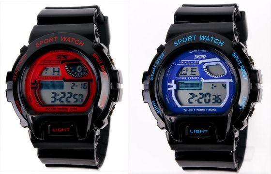 Waterproof Digital Wrist Watch Women Daily Alarm LCD Sport Watches
