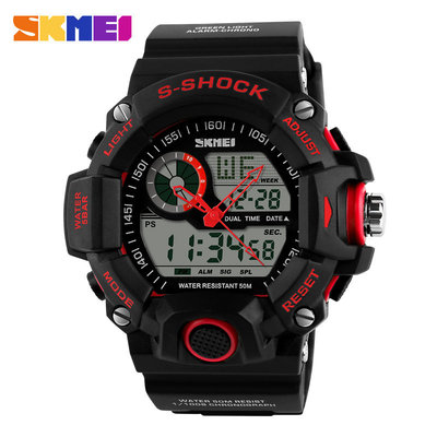 Japan Movt Sport Multifunction Digital Watch EL Backlight Dual Time Zone