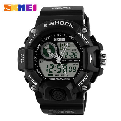 Japan Movt Sport Multifunction Digital Watch EL Backlight Dual Time Zone