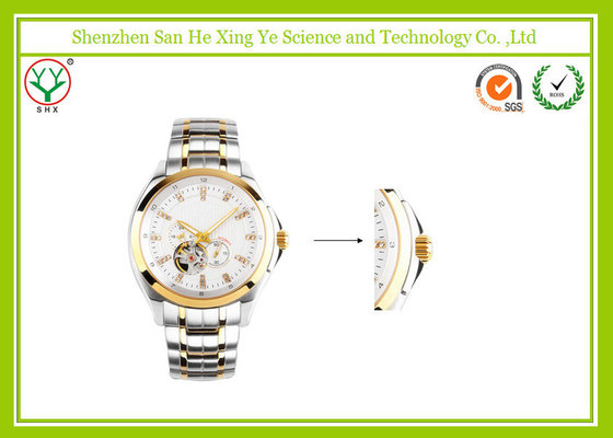 Multifunction Automatic Mechanical Watch Stainless Steel Skeleton For Female