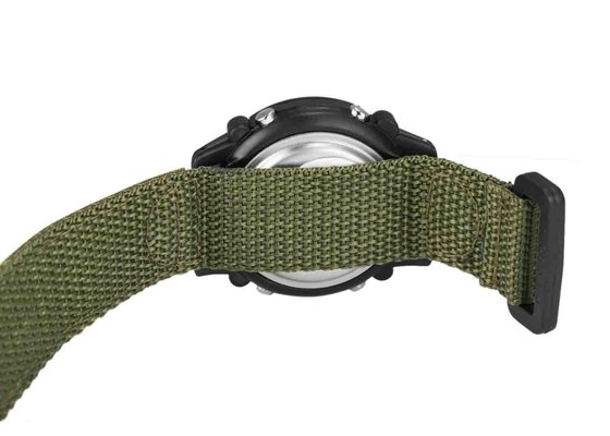 Army Green Men Multifunction Digital Watches With Daily Alarm / Japan Battery