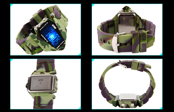 Multifunction LCD EL Backlight Watch 12 / 24 hour Electronic Watch