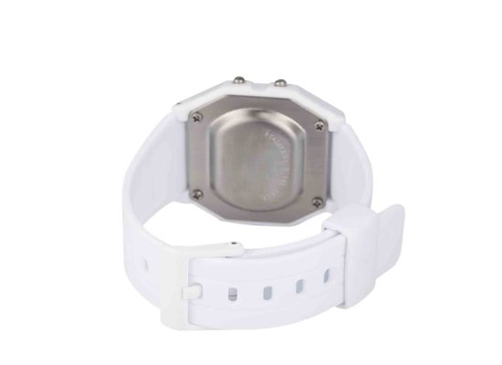 Rectangular White ABS Case Alarm LCD Digital Watches For Girls / Women